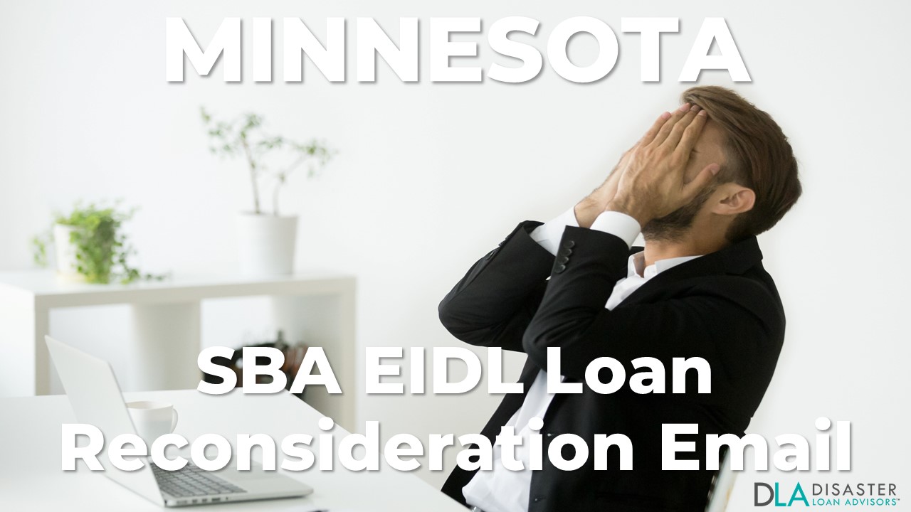 Minnesota SBA Reconsideration Email | DisasterLoanAdvisors.com