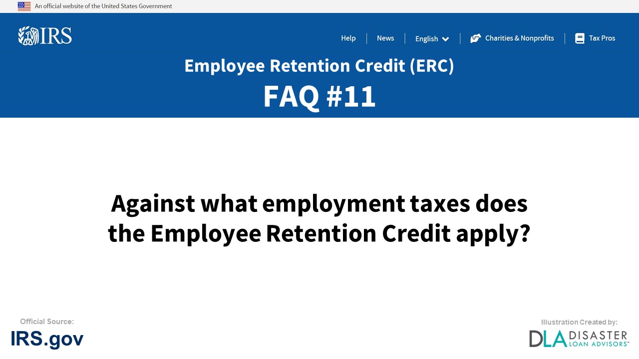 ERC Credit FAQ #11. Against What Employment Taxes Does The Employee ...