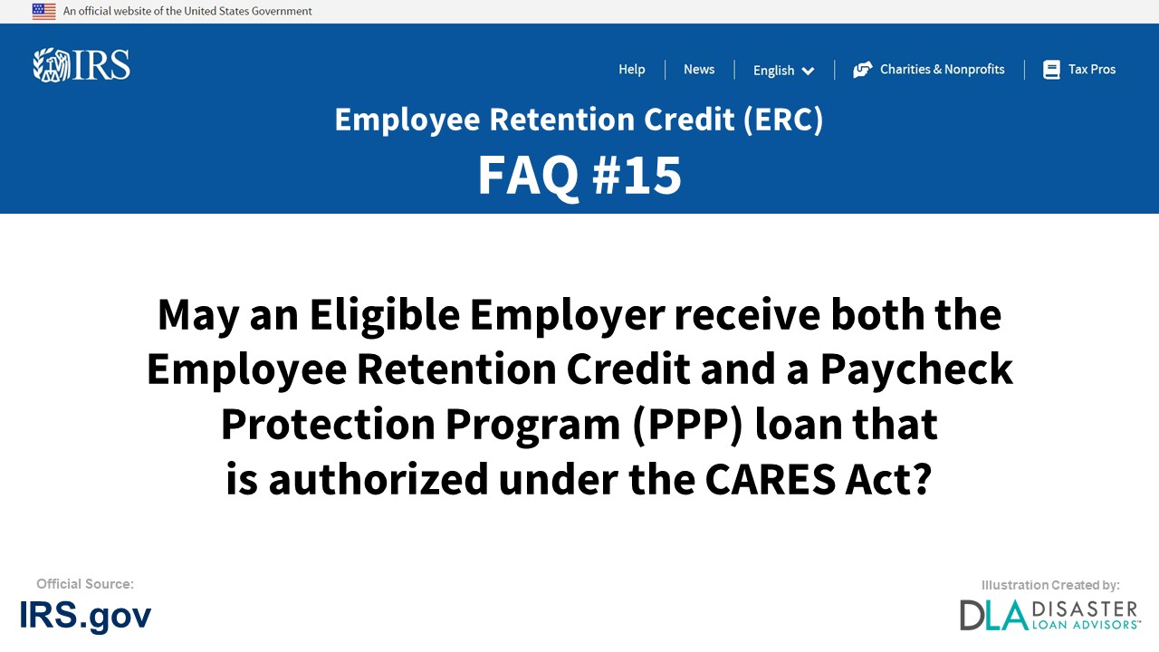 ERC Credit FAQ #15. May An Eligible Employer Receive Both The Employee ...