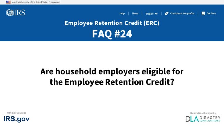 ERC Credit FAQ #24. Are Household Employers Eligible For The Employee ...