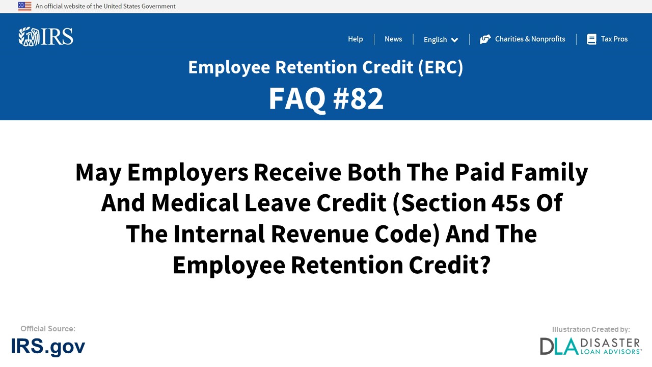 ERC Credit FAQ #82. May Employers Receive Both The Paid Family And ...