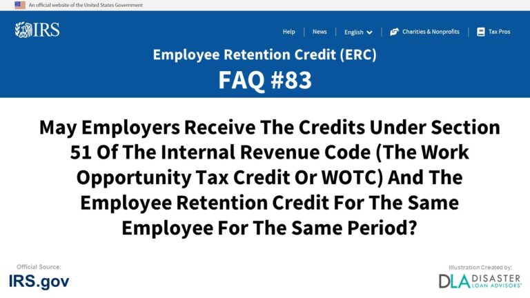 ERC Credit FAQ #83. May Employers Receive The Credits Under Section 51 ...