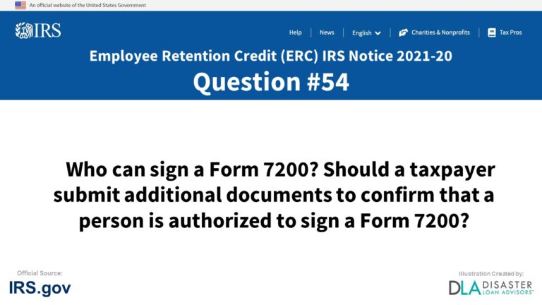 Who Can Sign A Form 7200? Should A Taxpayer Submit Additional Documents ...