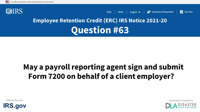 May A Payroll Reporting Agent Sign And Submit Form 7200 On Behalf Of A ...